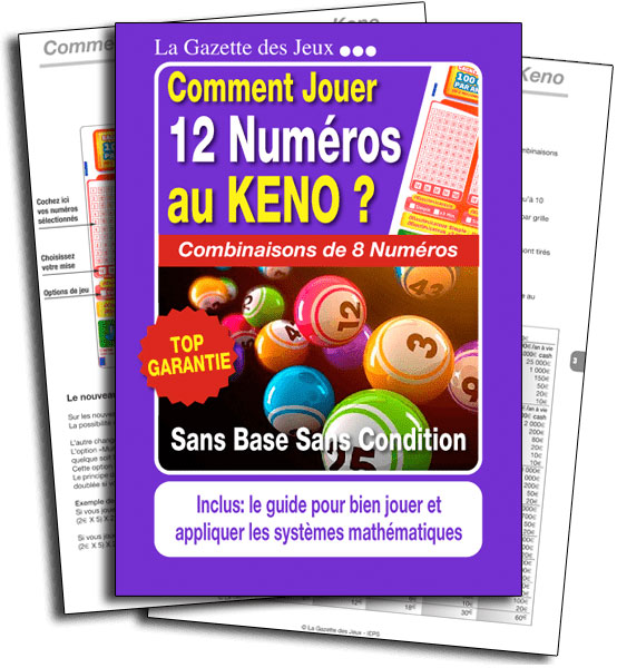 SYSTEME KENO 12 NUMEROS - 7sur8 - K14 [Ebook + Tableur]
